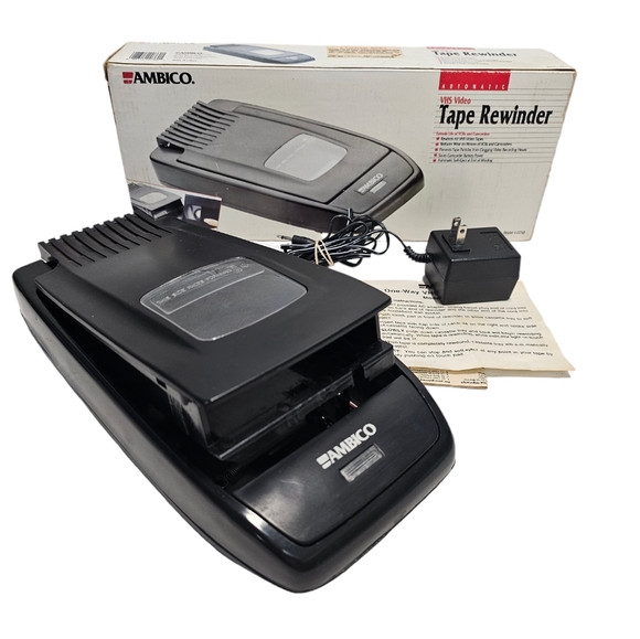 Media | Vintage Ambico Vhs Video Cassette Rewinder V760 In Box | Poshmark